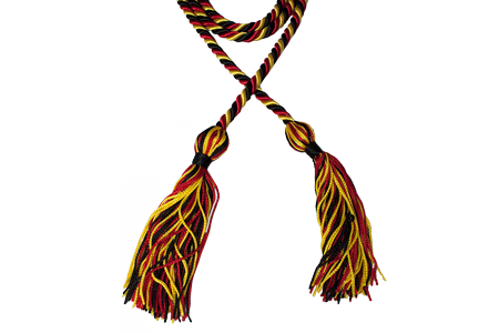 Black, Gold, and Red Graduation Cords
