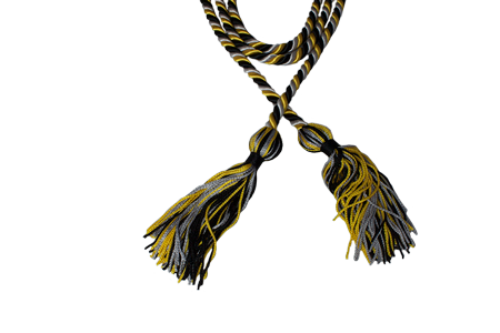 Black, Gold, and Silver Graduation Cords