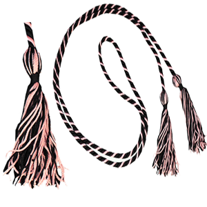 Black And Pink Graduation Cords