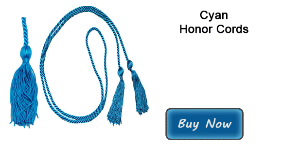 Elegant Cyan Graduation Cords