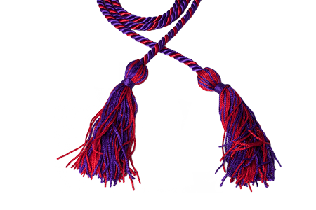 Purple and Red Cords for Graduation