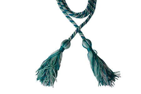 Teal, Mint, and White Graduation Cords