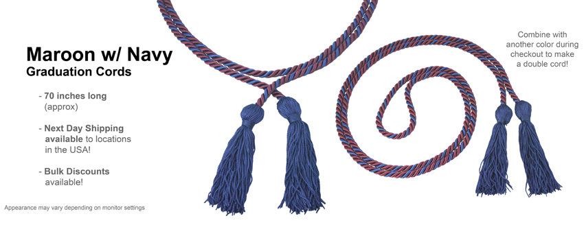 Maroon and Navy Ropes from Honors Graduation